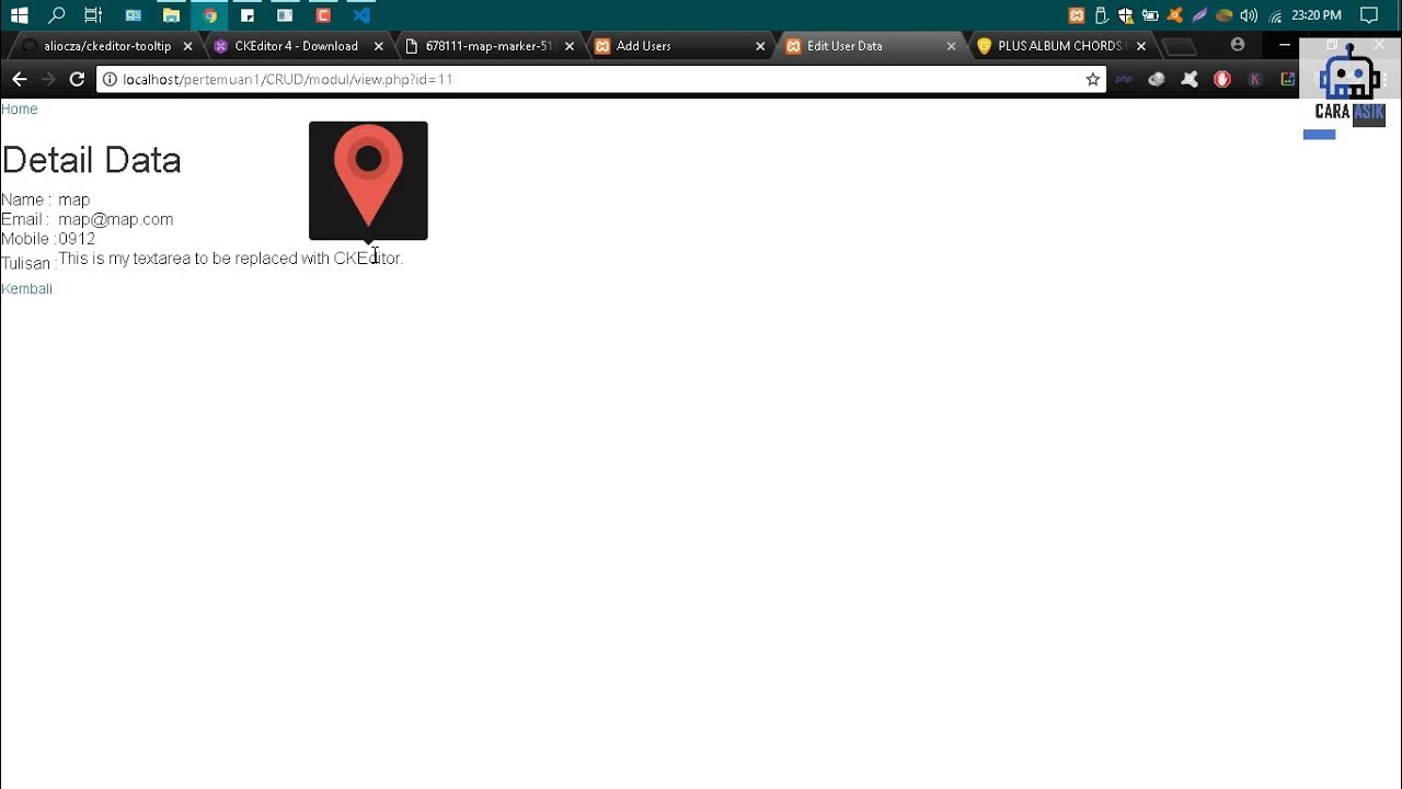 Cara Menggunakan Tooltip Di Ckeditor Php Youtube