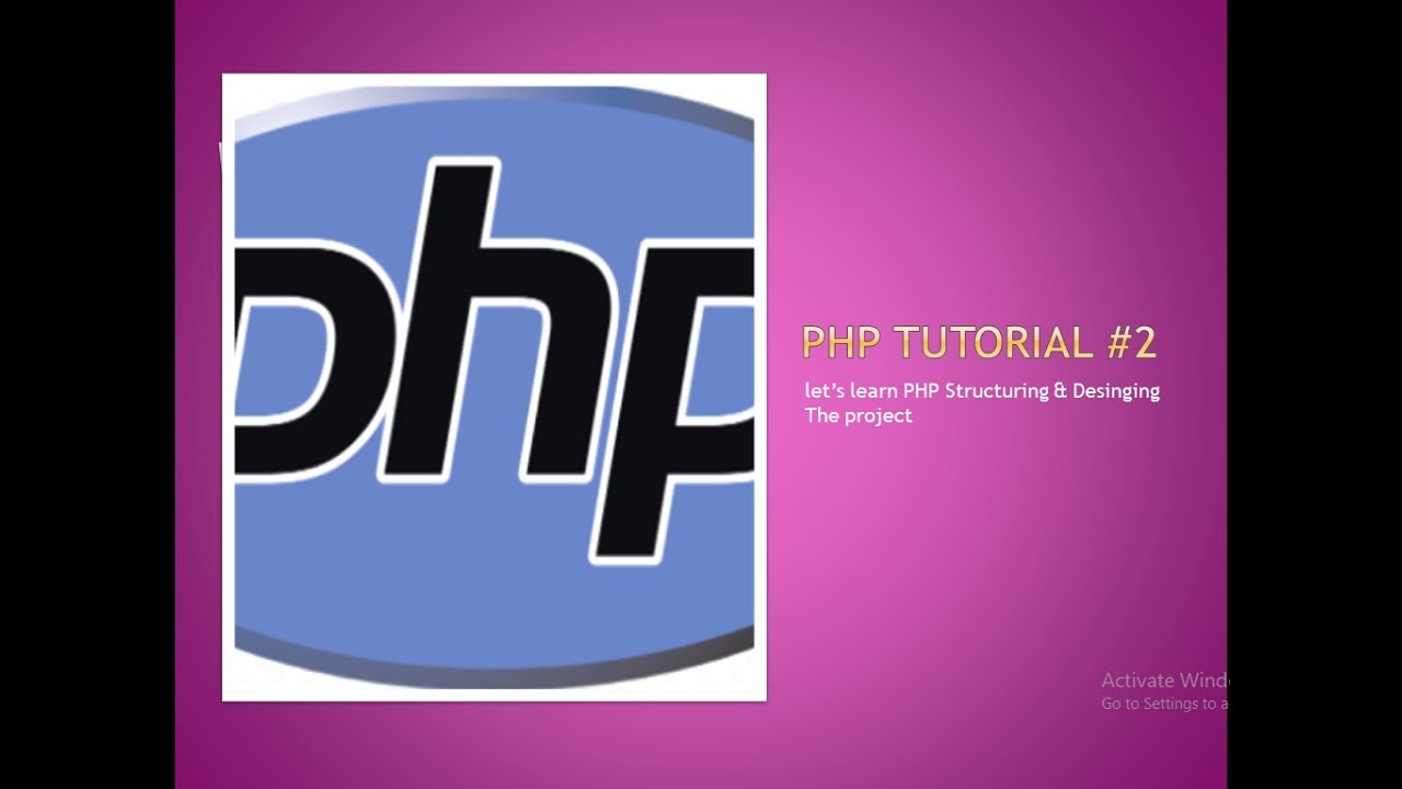 Structure And Design Of The Project Php Tutorial Programming