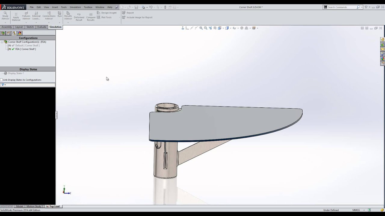 Solidworks 2014 Static Simulation Study Youtube