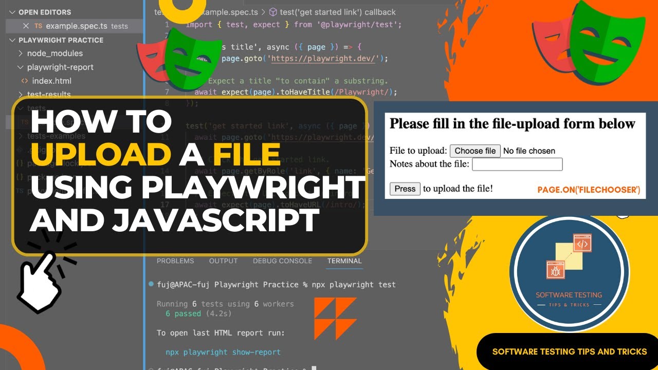 Upload File Using Playwright Typescript Tips And Tricks Youtube