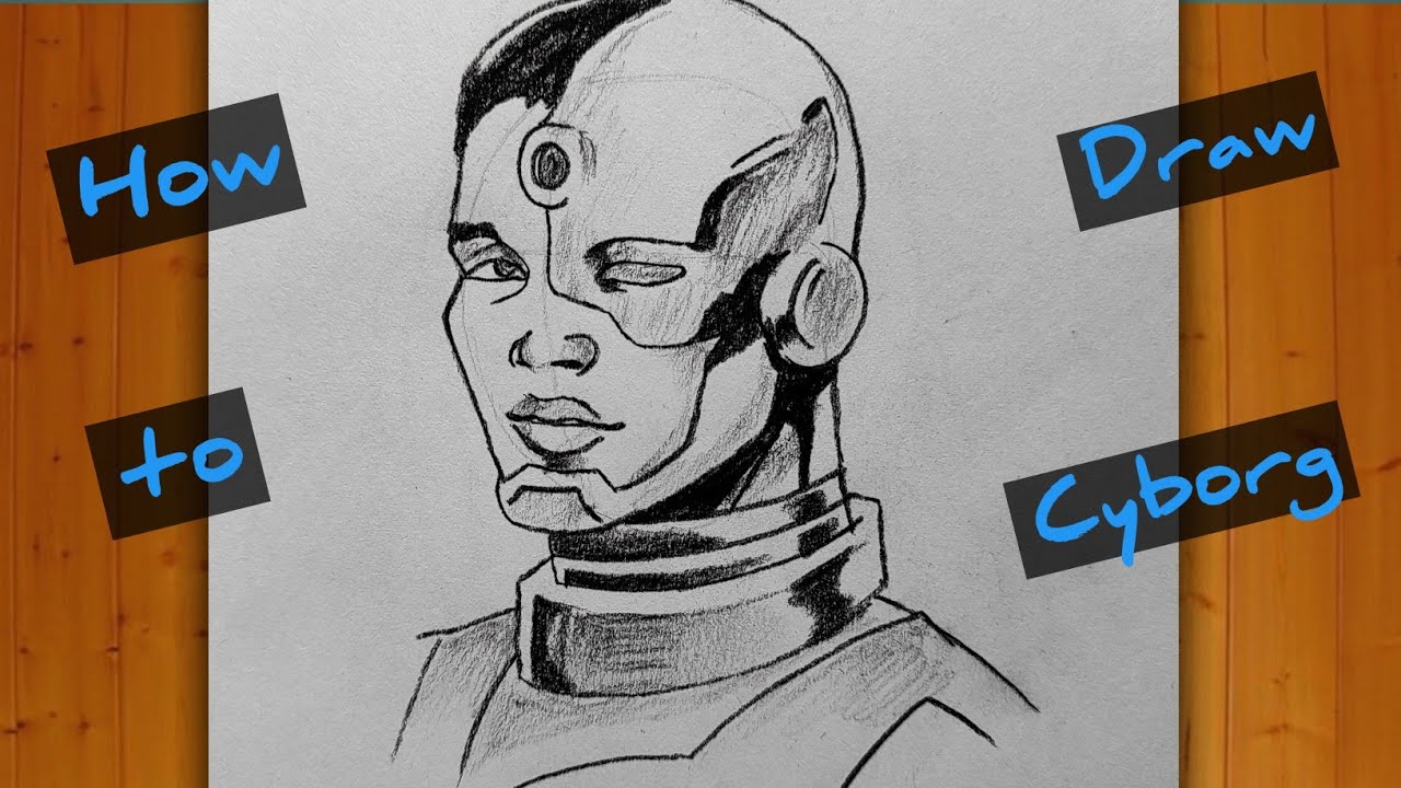Cyborg Drawing Easy Step By Step Drawing How To Draw Cyborg