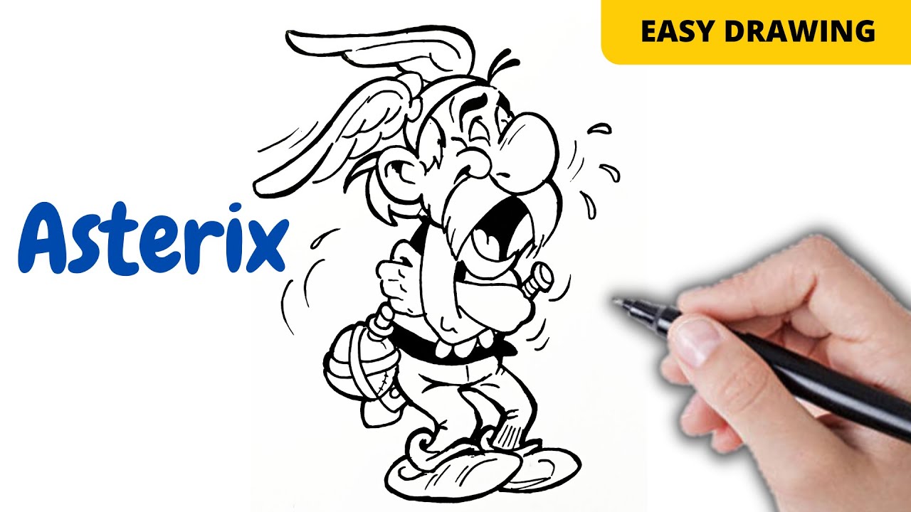 How To Draw Asterix Step By Step Youtube