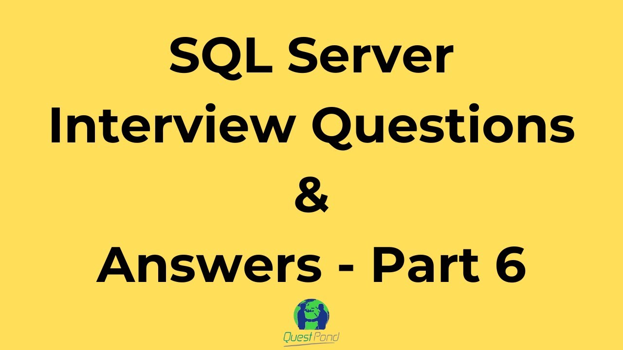 Questions Around Sql Server Cte Common Table Expression Part 6 Youtube