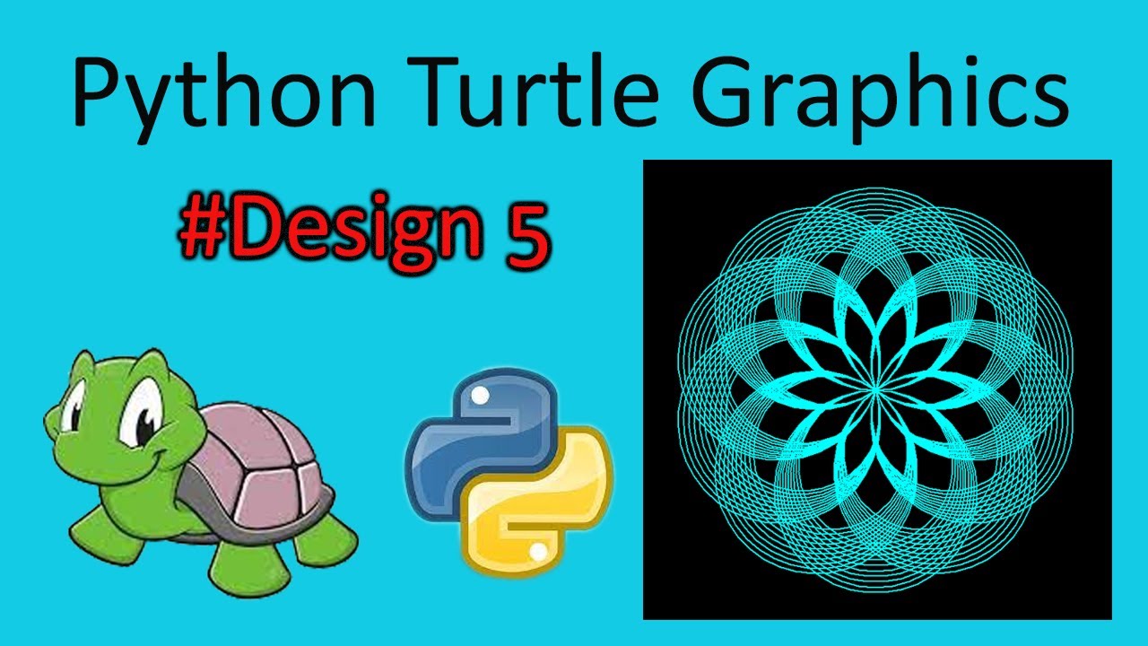 Python Turtle Graphics Tutorial Design5 Python Graphics Youtube
