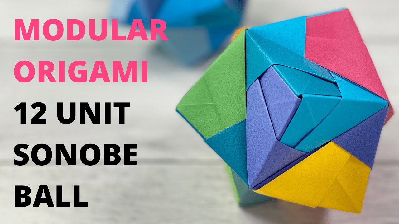 Sonobe Modular Origami Ball Modular Origami Sonobe Ball Stock Image
