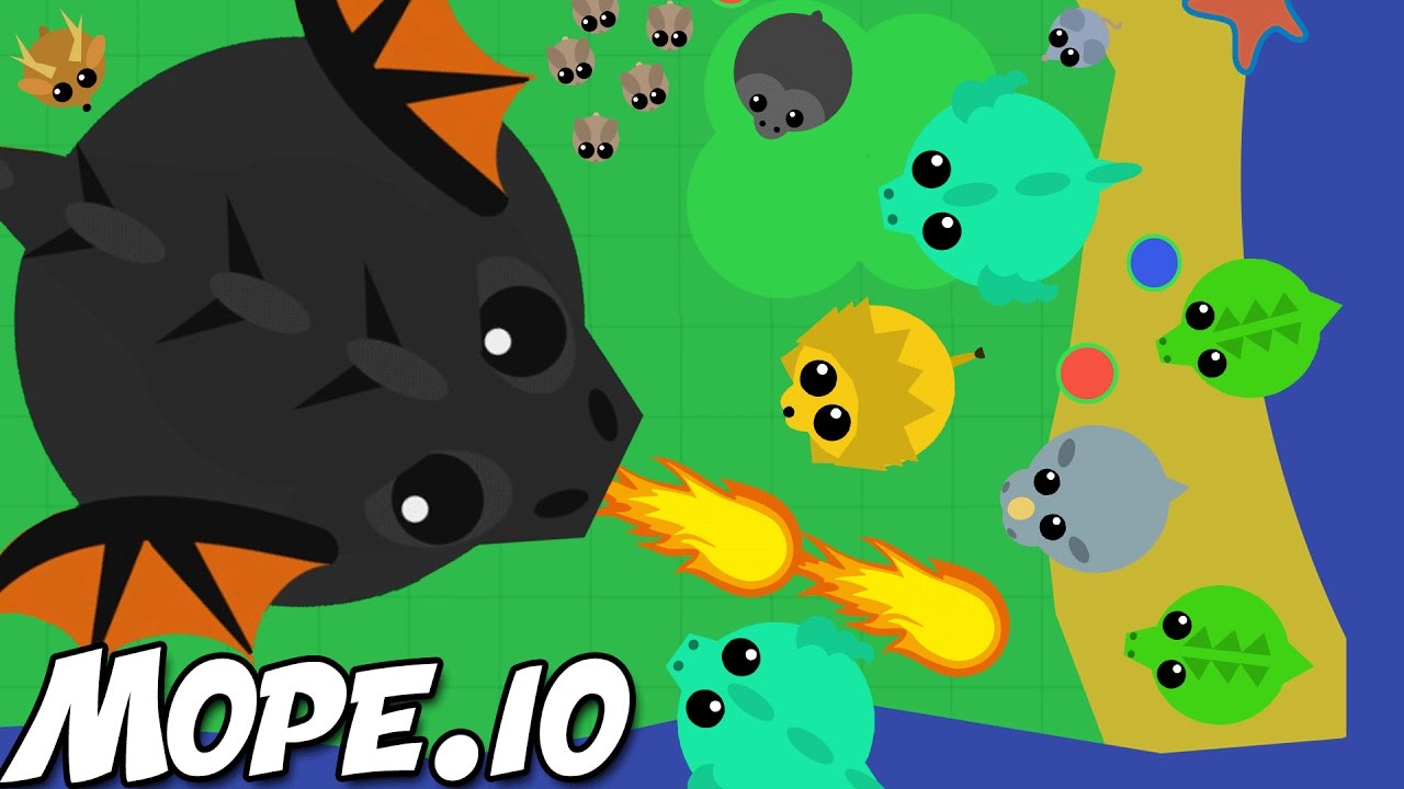 Huge Black Dragon Mope Io Gameplay New Animals Mope Io Black
