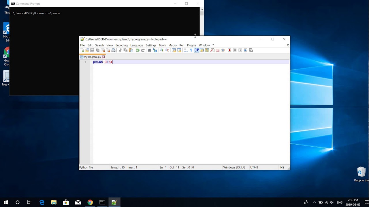Running Python In Script Mode On Windows Youtube