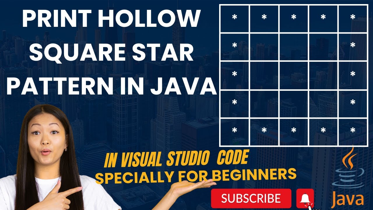 12 How To Print Hollow Square Star Pattern In Java In Visual Studio