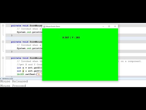 Java Mouse Events Netbeans Youtube