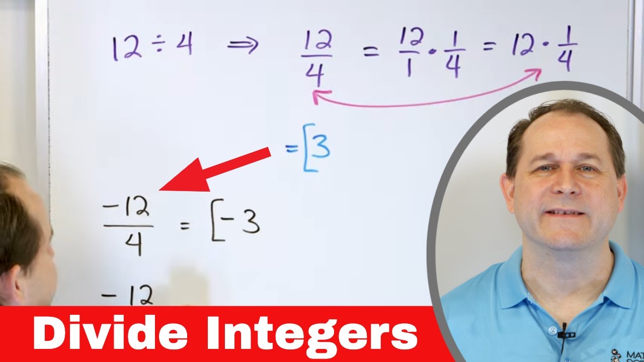 Dividing Integers Negative Positive Numbers Quick Easy Method