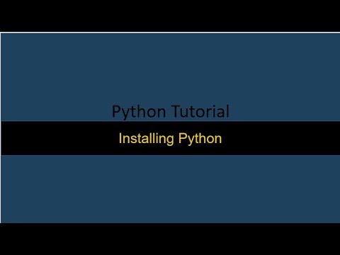 1 Installing Python Youtube