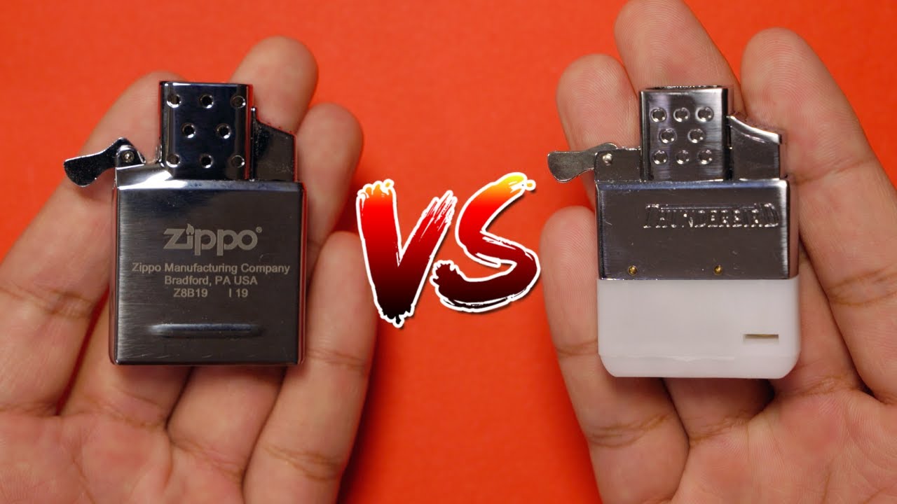Zippo Vs Thunderbird Butane Lighter Insert Youtube