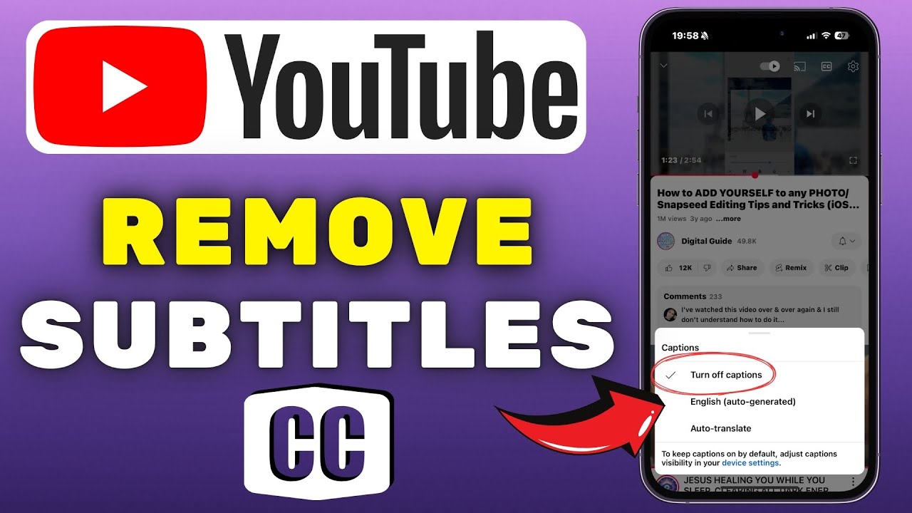 How To Turn Off Subtitles Closed Captions On Youtube Ios Android