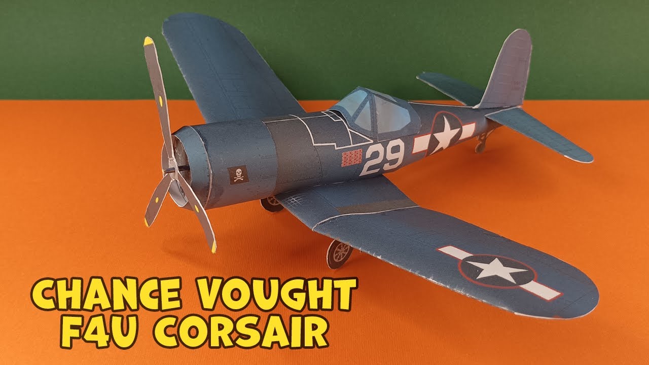 F4u Corsair Aircraft Paper Model Papercraft – Eroppa