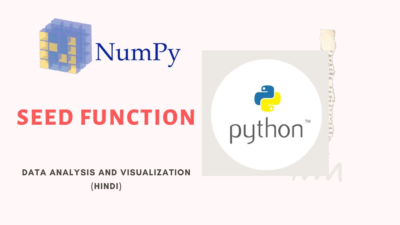 Numpy Seed Function Hindi Youtube