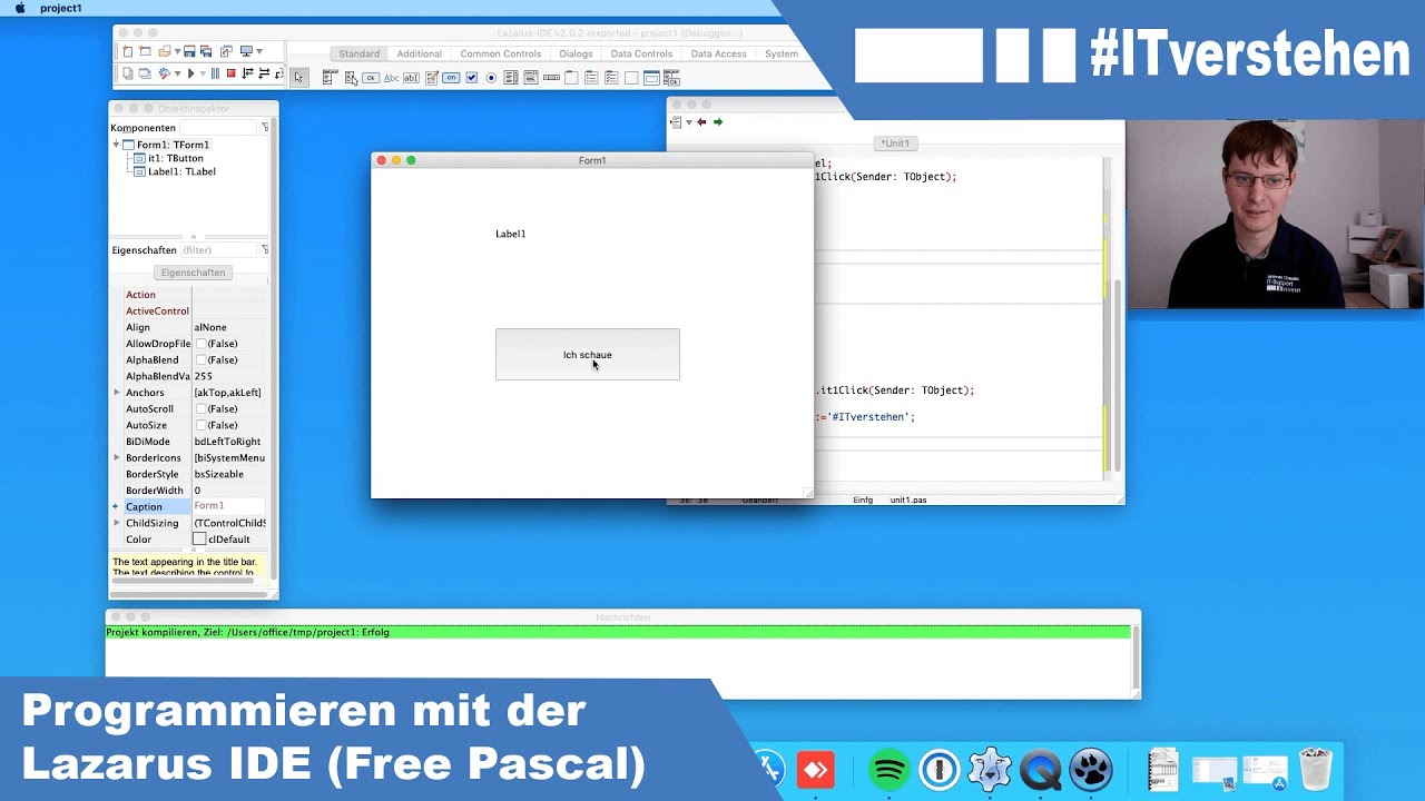 Programmieren Mit Der Lazarus Ide Free Pascal Youtube