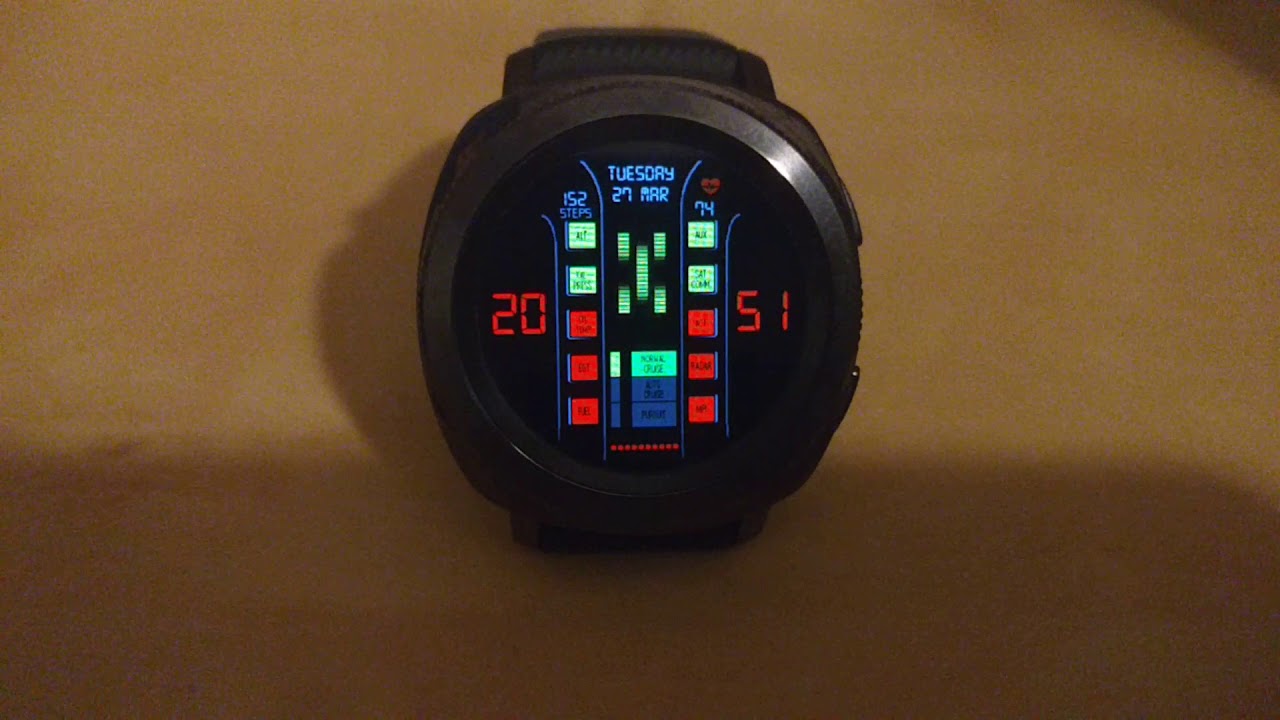 Karr Dashboard 2 Knight Rider Samsung Gear Animated Watch Face Youtube