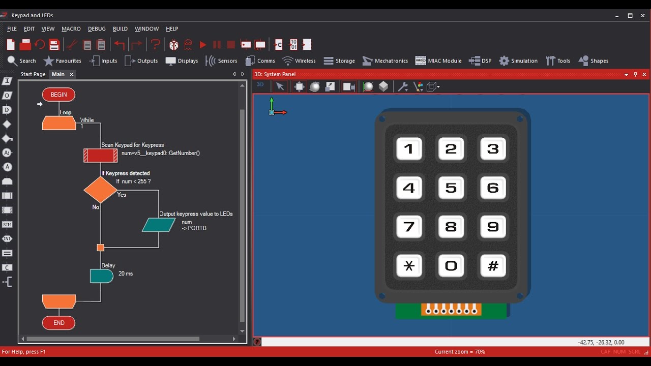 7 Interfacing A Keypad With Pic Microcontroller Flowcode Beginners