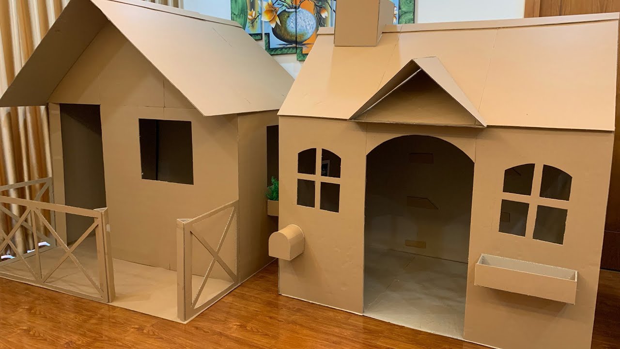 Diy Cardboard House Card Template