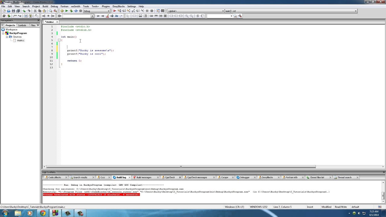 C Programming Tutorial 5 Comments Youtube