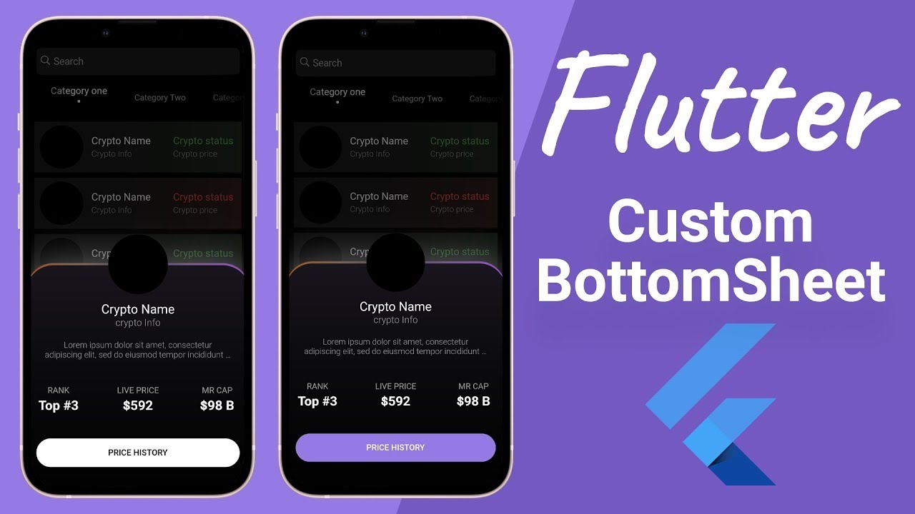 Flutter Ui Tutorial Custom Bottom Sheet Tutorial 2023 Youtube