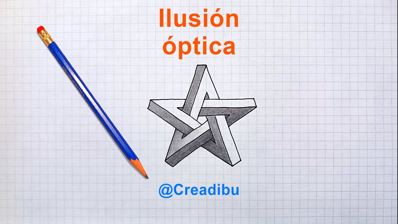 Timelapse Dibujo De Estrella Tridimensional En 3d Ilusión óptica