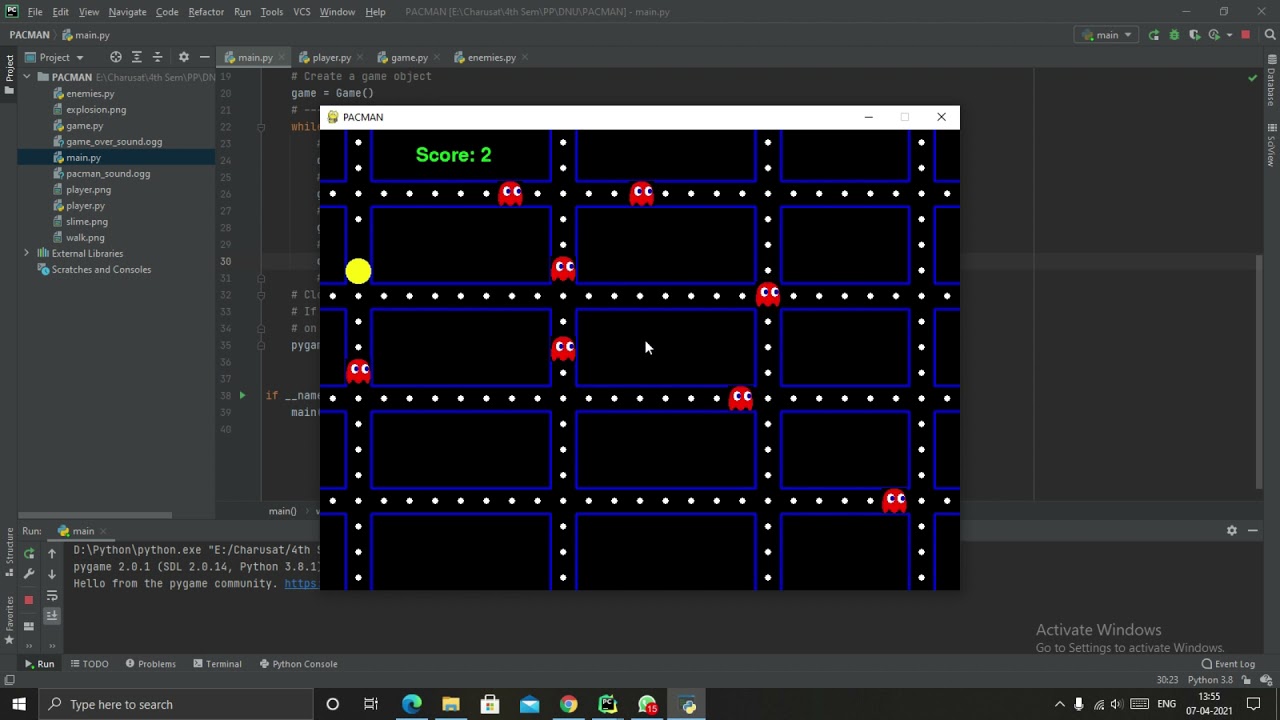 Pacman Game In Python With Source Code Youtube
