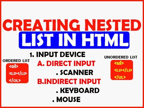 Creating Html Nested List Simple To Understand Youtube