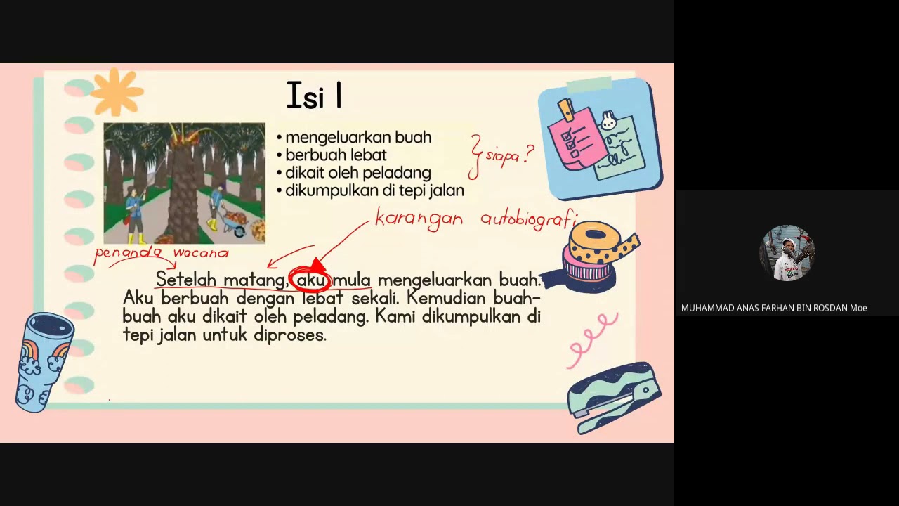 Karangan Autobiografi Aku Sebatang Pokok Kelapa Sawit Fichas