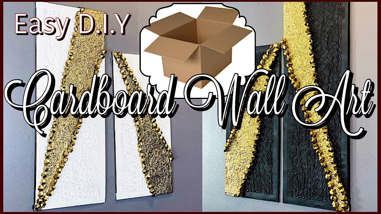How To Make Wall Art Decor With Cardboard Bo Fall Glam Home Diy Arte De