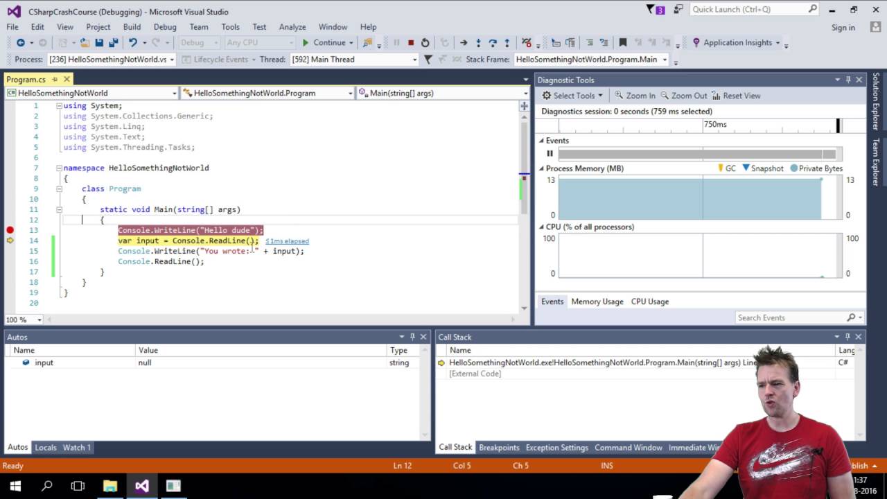 How To Debug In Visual Studio Youtube