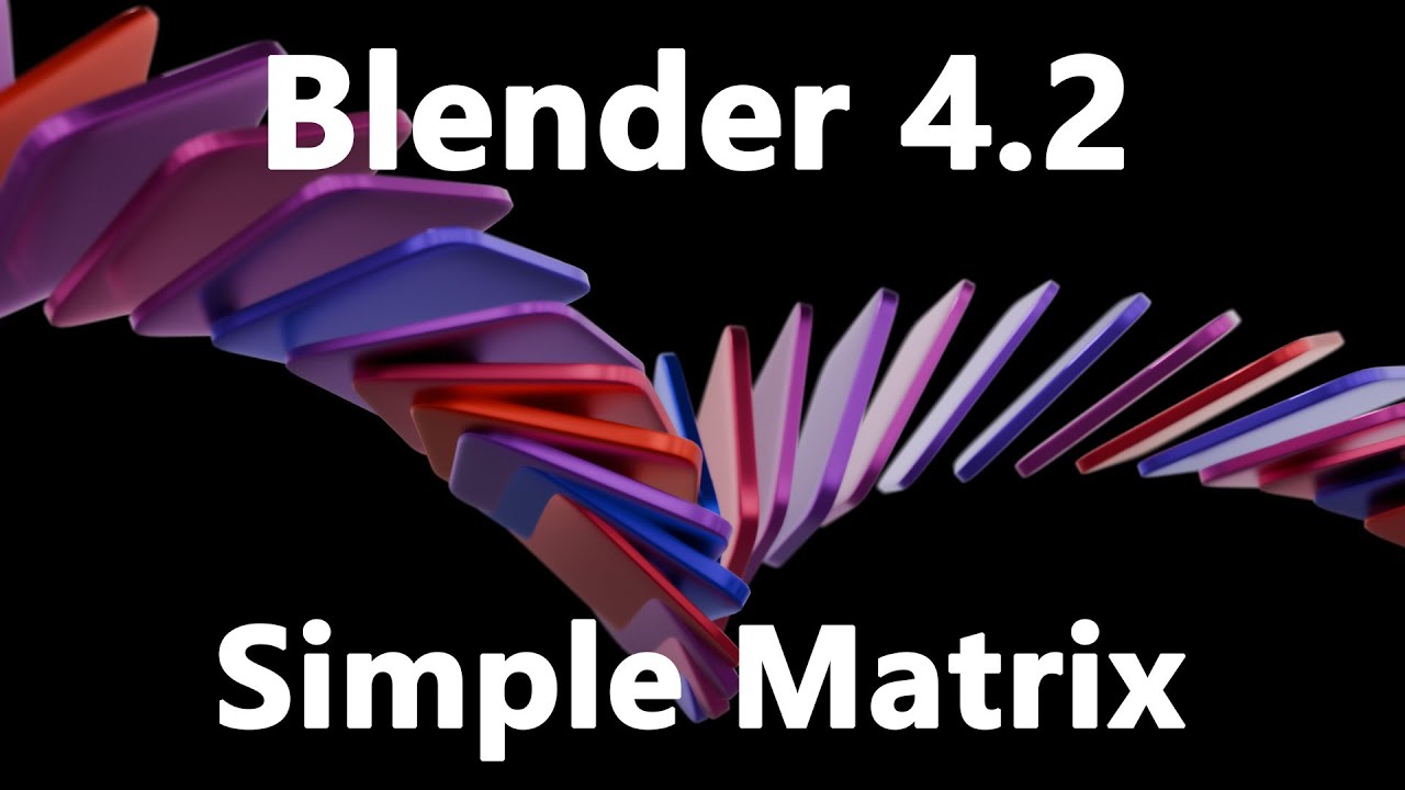 Blender 4 2 Geometry Node Matrix Nodes Beginner Tutorial Youtube