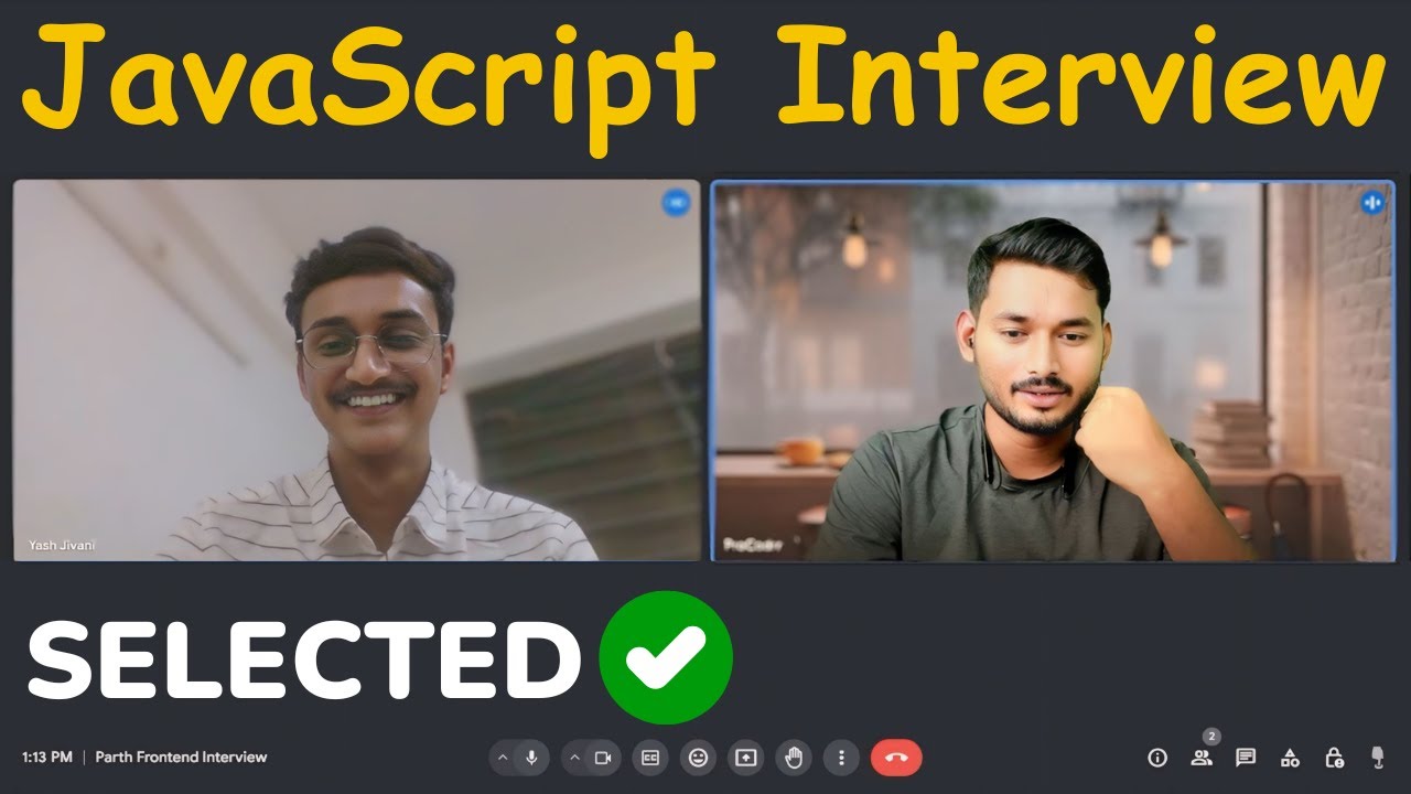 Fresher S Frontend Interview Javascript And React Selected Youtube