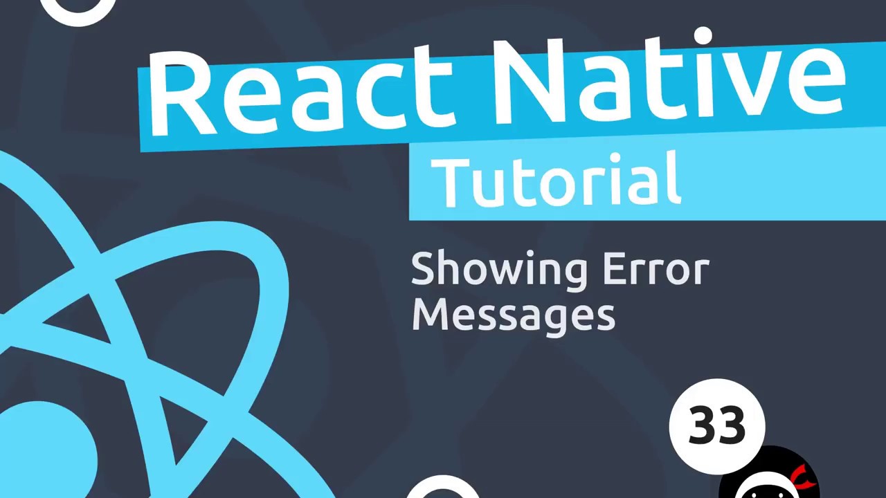 React Native Tutorial 33 Showing Form Errors Youtube