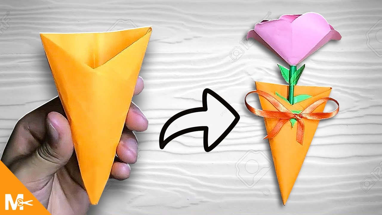 Como Hacer Un Ramo De Flores De Papel En 5 Minutos ёяш ёятр Youtube