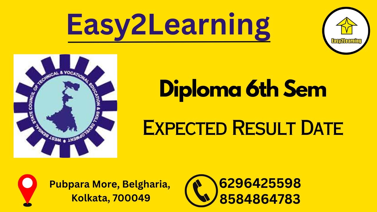 Diploma 6th Sem Expected Result Date By Easy2learning Youtube