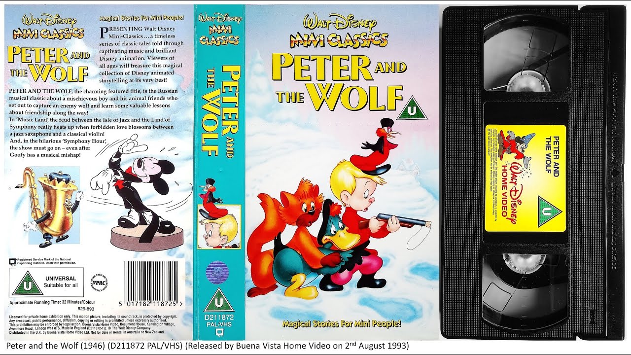 Peter And The Wolf 1946 2nd August 1993 Uk Vhs Youtube