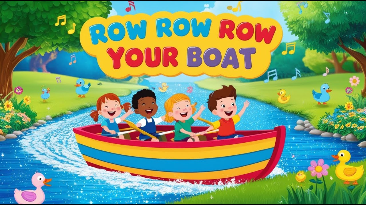 Row Row Row Your Boat Song For Kids Nursery Rhymes Youtube