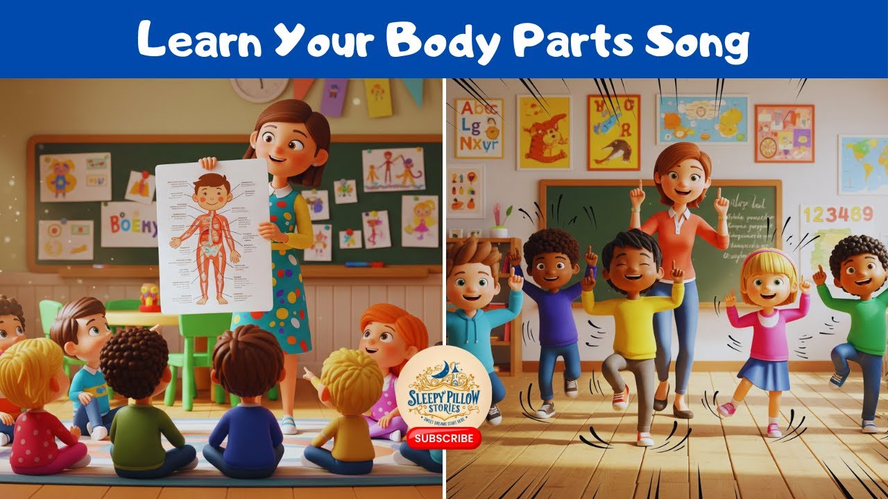 Learn Your Body Parts Nursery Rhymes Kids Songs Bedtime Songs