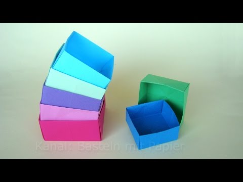 Origami Box Basteln Mit Papier Schachtel Falten Basteln Ideen