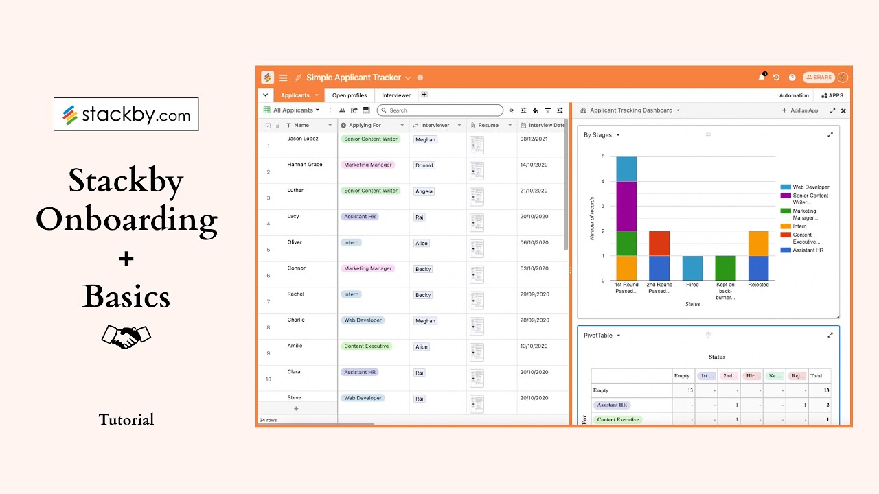 Stackby Tutorial Part 1 Onboarding Basics Youtube