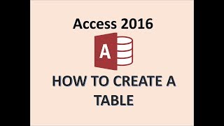 Access 2016 Create A Table How To Create New Tables In Design View In