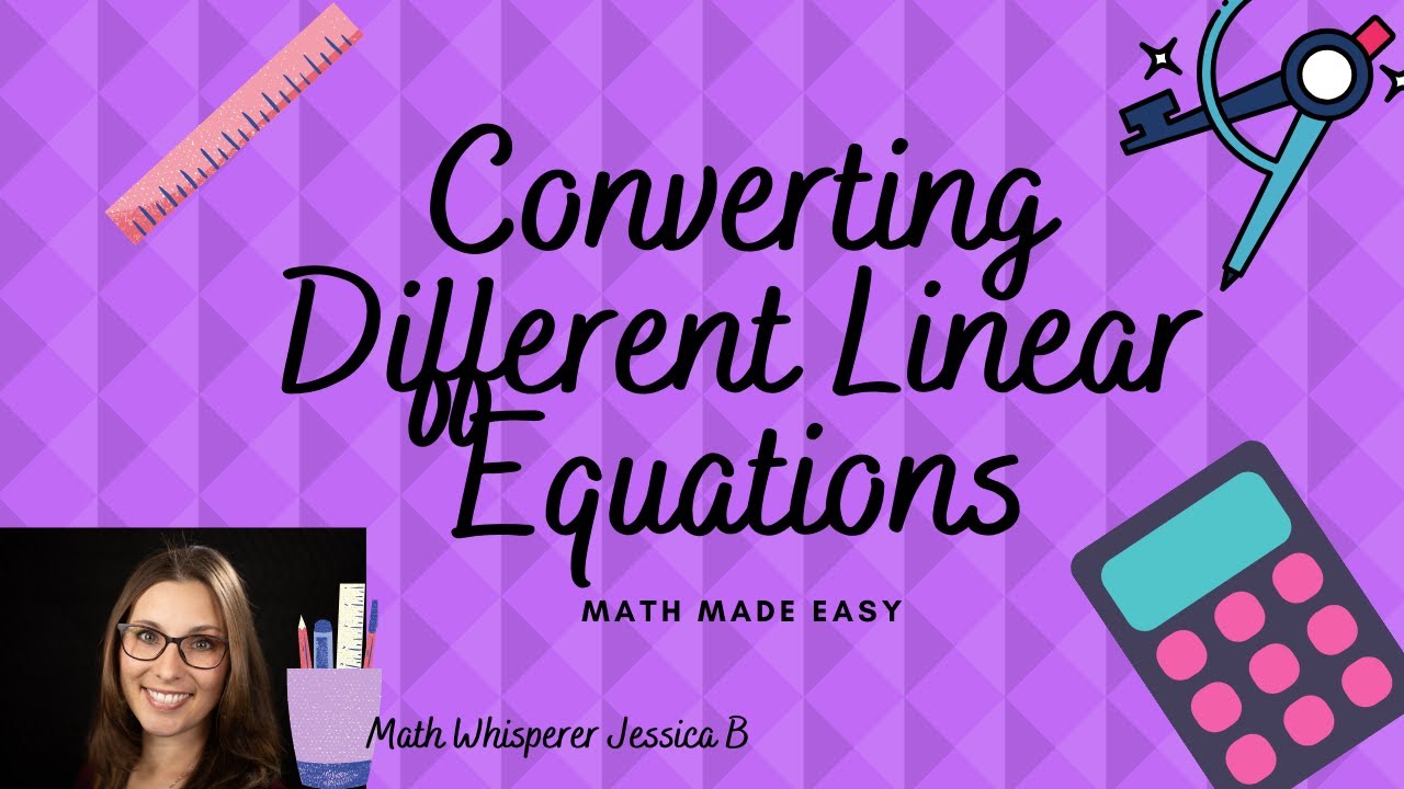 How To Write Linear Equations Youtube