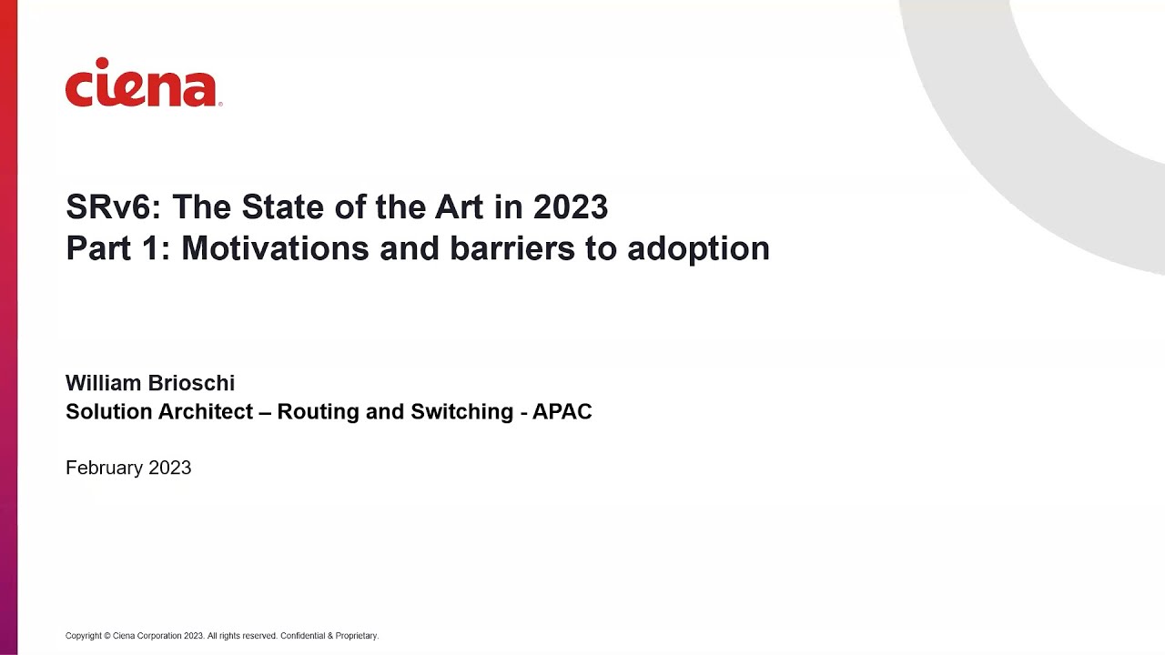 Srv6 Deep Dive Tutorial Part 1 Youtube