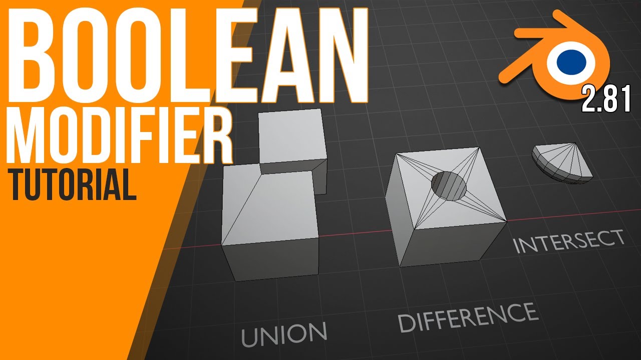 How To Union Difference Intersect Objects Boolean Modifier