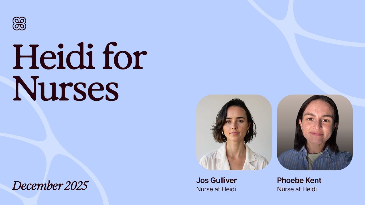 Ai Scribe For Nurses Masterclass Webinar Heidi Youtube