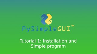 Pysimplegui Tutorial 1 Installation And Simple Program Doovi