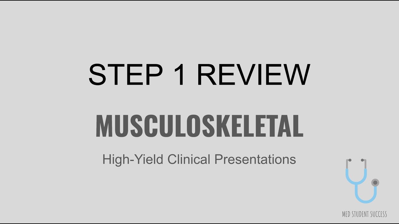 Usmle Step 1 High Yield Msk Anatomy Med Student Success