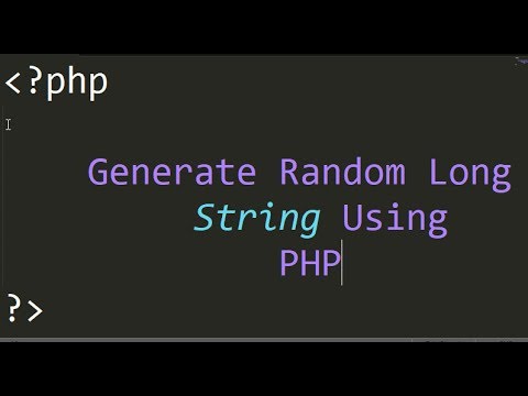 Generating Random String Or Token In Php Youtube