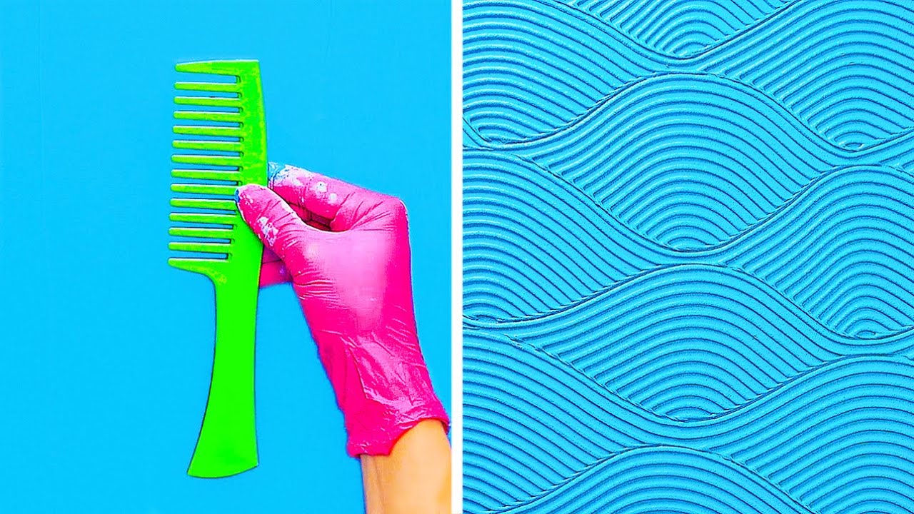25 Wall Painting Ideas Using Ordinary Things Youtube